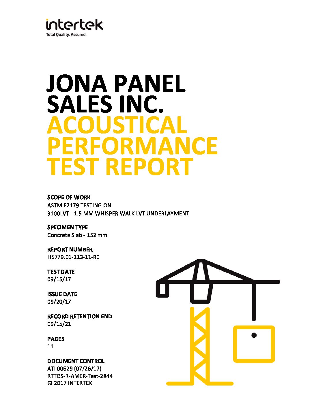 ∆IIC Test - Jona Panel Sales Inc. - Jona Panel Sales Inc.