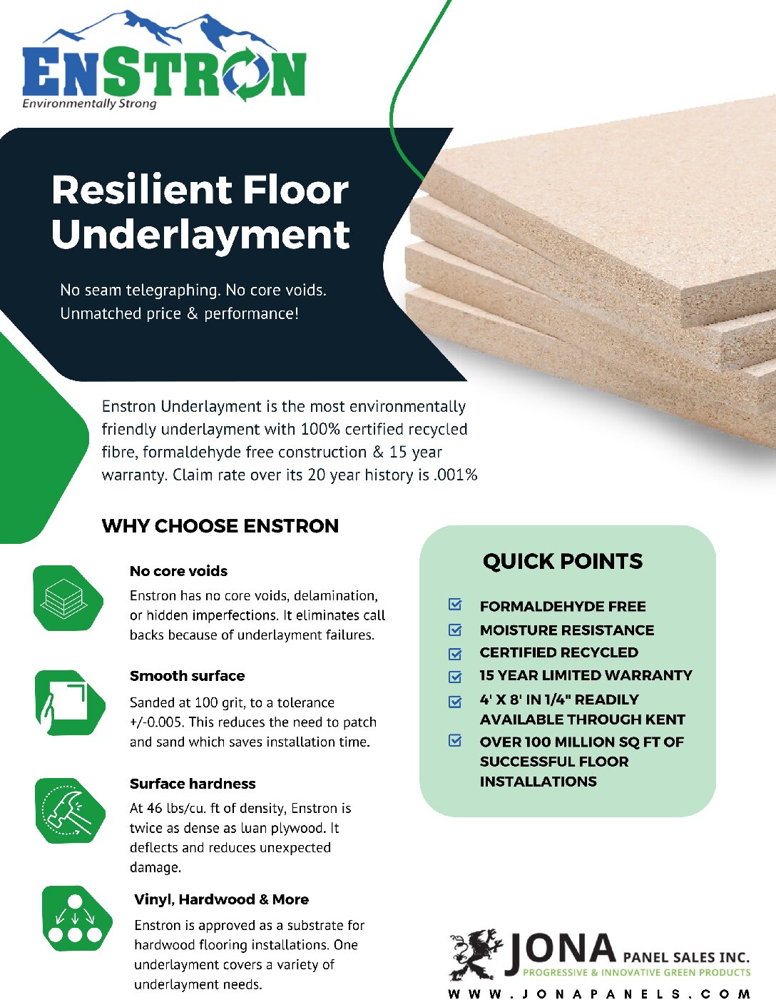 Why use Enstron - Jona Panel Sales Inc. - Jona Panel Sales Inc.