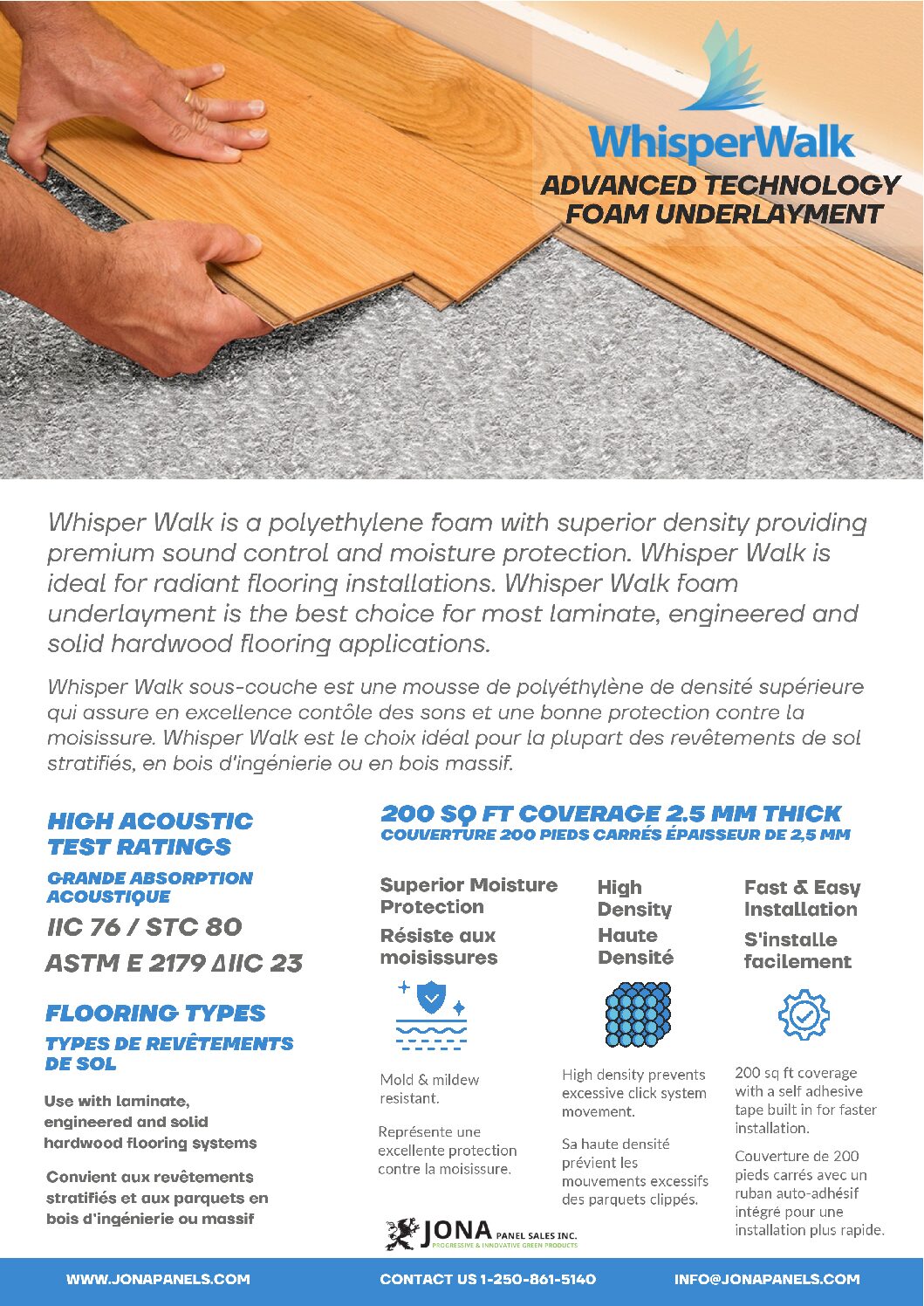 WhisperWalk 3100F - Jona Panel Sales Inc. - Jona Panel Sales Inc.